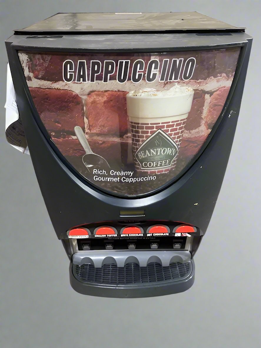 5 FLAVOR CAPPUCCINO, HOT CHOCOLATE, COFFEE DISPENSING MACHINE — Second ...