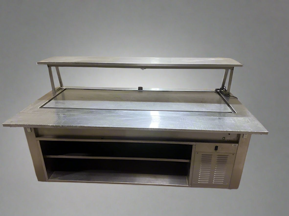 CARTER HOFFMANN STAINLESS STEEL REFRIGERATED LIGHTED CANOPY SELF SERVI ...