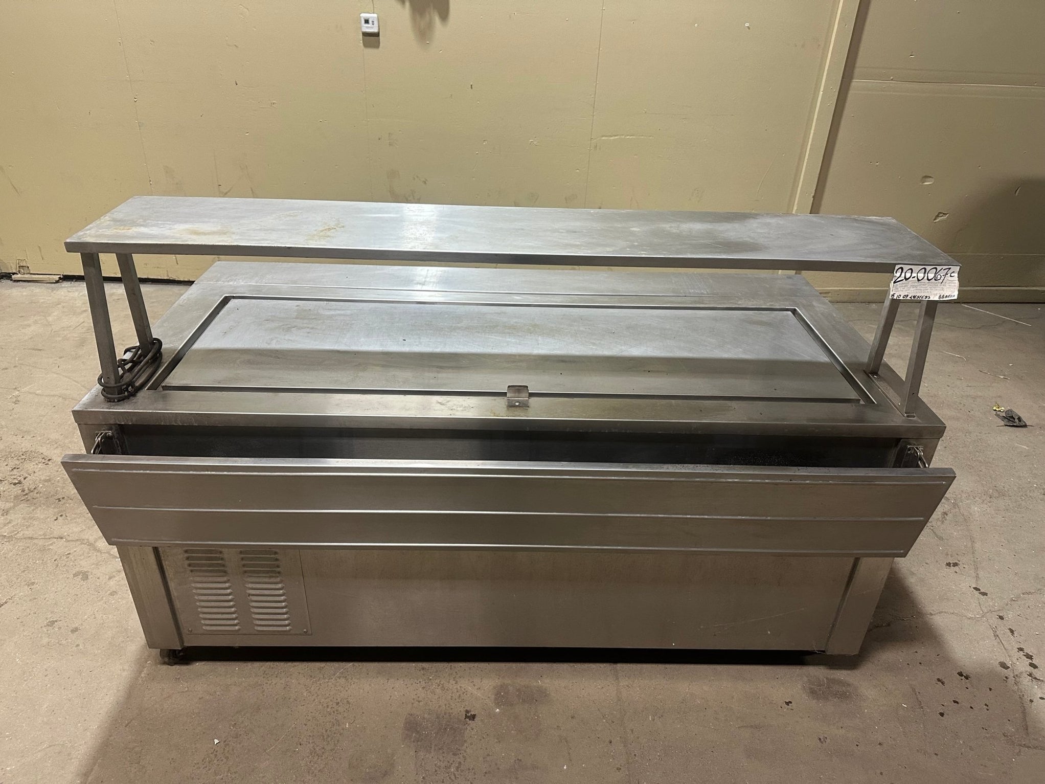 CARTER HOFFMANN STAINLESS STEEL REFRIGERATED LIGHTED CANOPY SELF SERVI ...