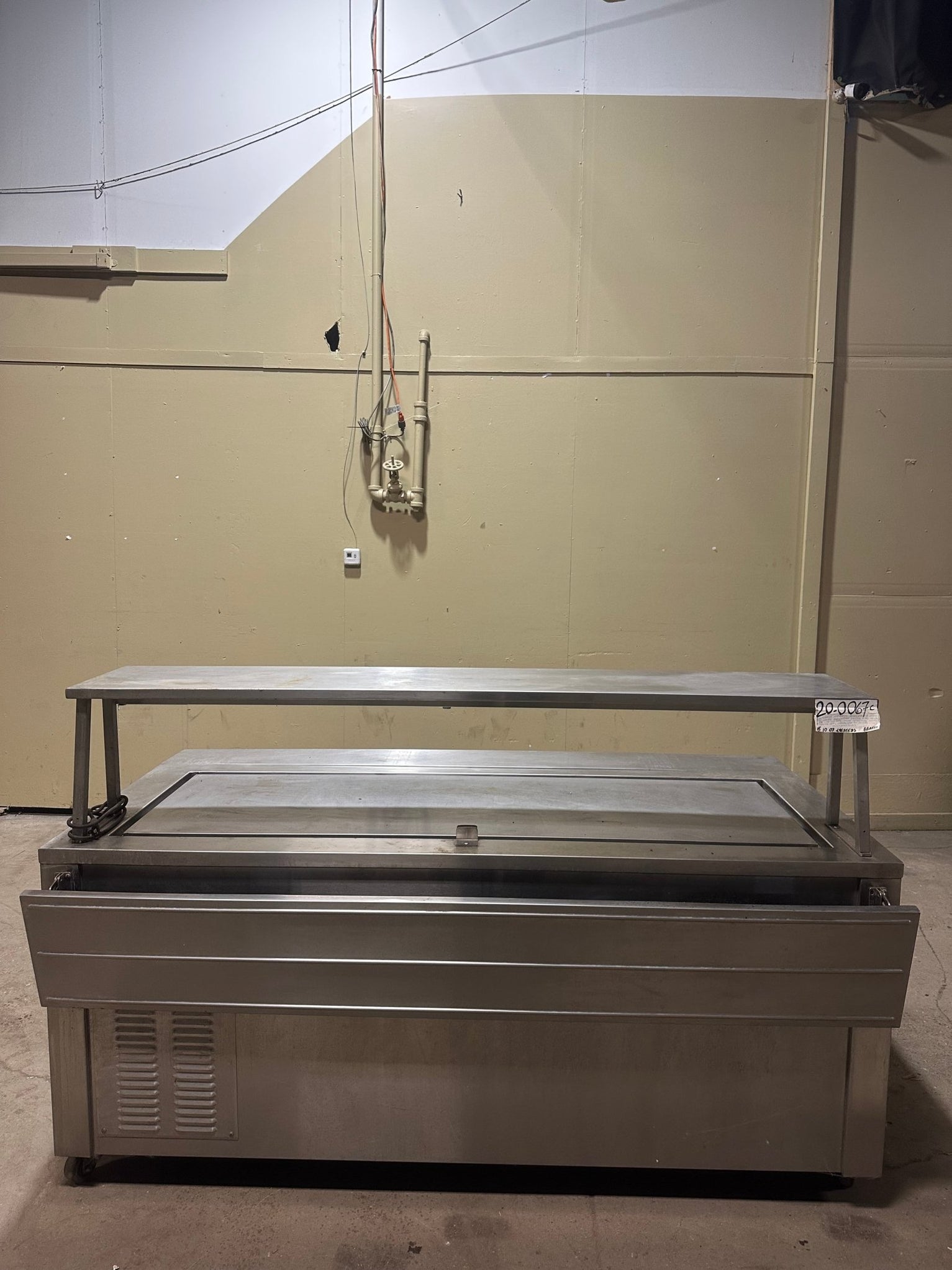 CARTER HOFFMANN STAINLESS STEEL REFRIGERATED LIGHTED CANOPY SELF SERVI ...