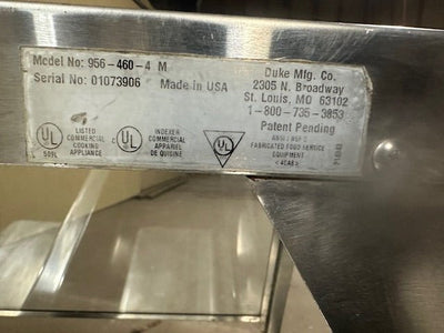 DUKE 4 WELL ONE SIDE SNEEZE GUARD FULL SERVICE HOT FOOD SERVING LINE T ...