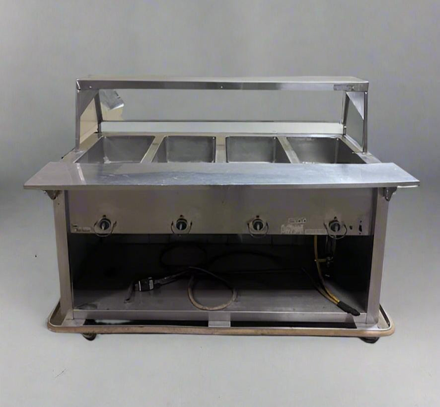 DUKE 4 WELL ONE SIDE SNEEZE GUARD FULL SERVICE HOT FOOD SERVING TABLE ...