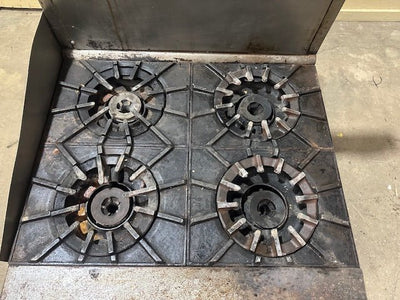 FRANKLIN CHEF HEAVY DUTY COMMERCIAL FRANKLIN CHEF GAS 4 BURNER BUILT I ...