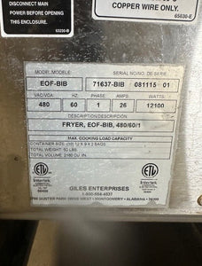 GILES ELECTRIC COMMERCIAL TWO FRYING WELLS W/ PASTA COOKING WELL AND ...