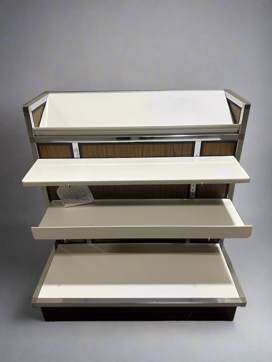 HIGH END FINISHED WOODEN HEAVY DUTY COMMERCIAL ADJUSTABLE DISPLAY MERC ...