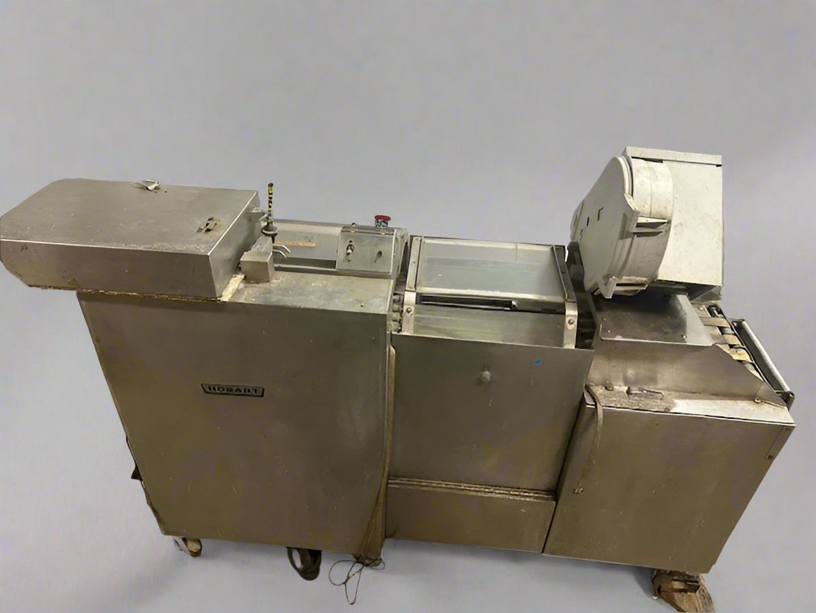 HOBART ILAS MEAT PACKING/WRAPPING CONVEYOR SYSTEM AND LABEL PRINTER ...