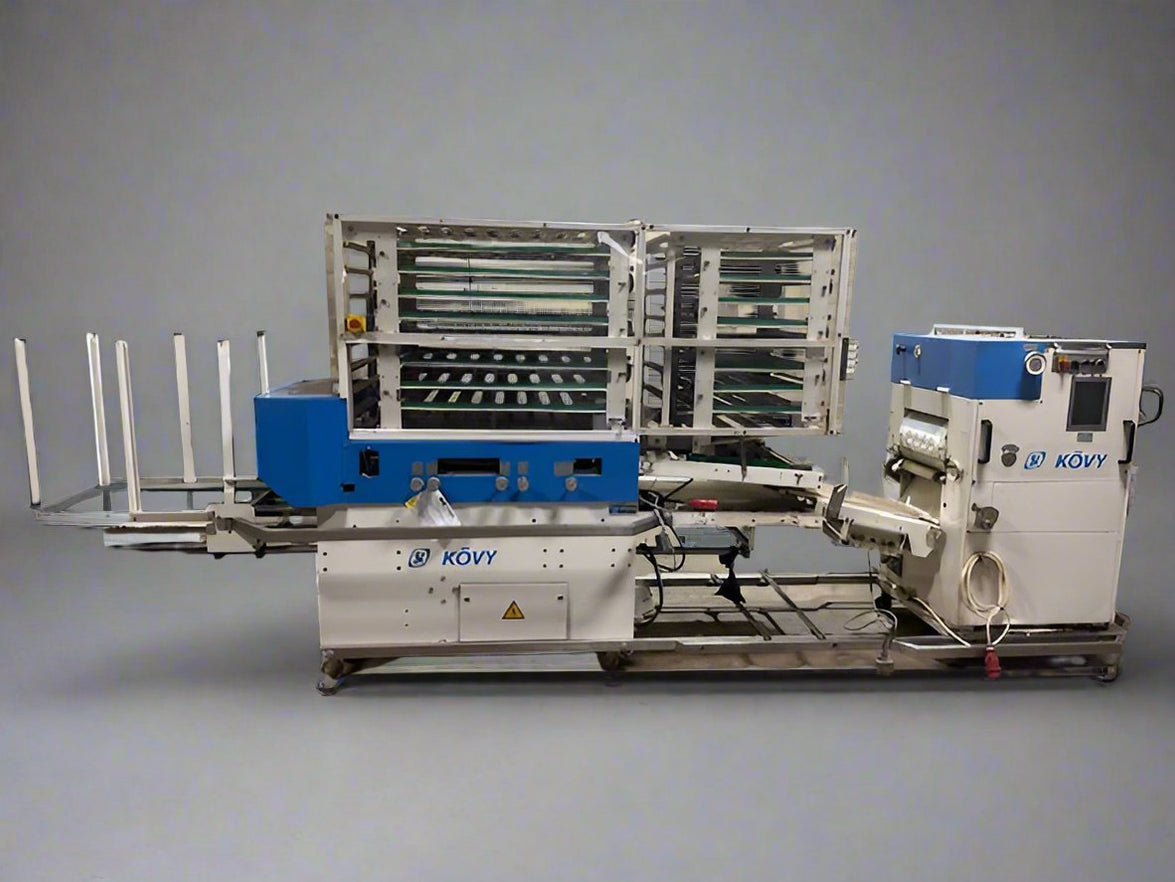 KOVY SPLIT ROLL BUN LINE WITH FORTUNA HEAD ELECTRIC SIDE DISCHARGE MOD ...