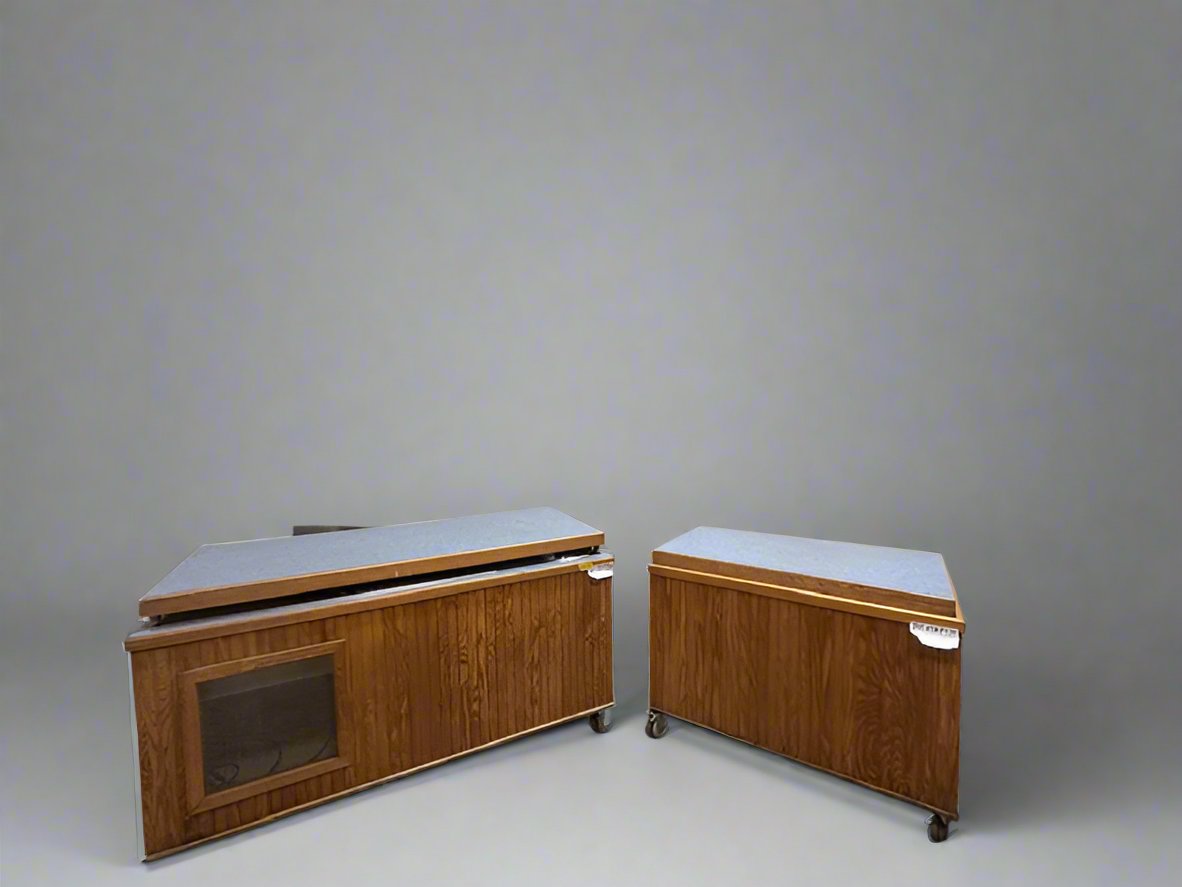 LOT OF 2*** HD COMMERCIAL (NSF) HOT & COLD BUFFET TABLES w/WOODEN ...