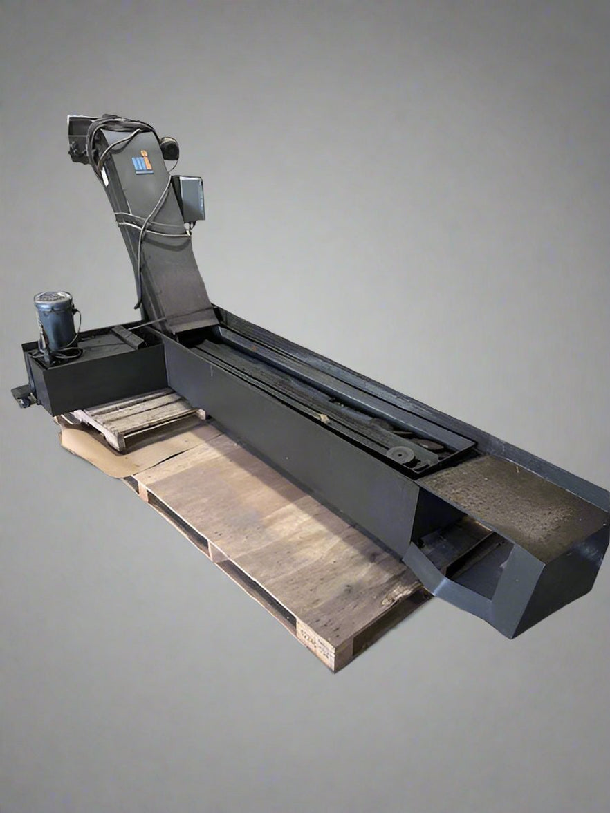 MAYTRAN INDUSTRIAL CHIP CONVEYOR WI/ OIL PUMP 12 INCH WIDE CONVEYOR ...