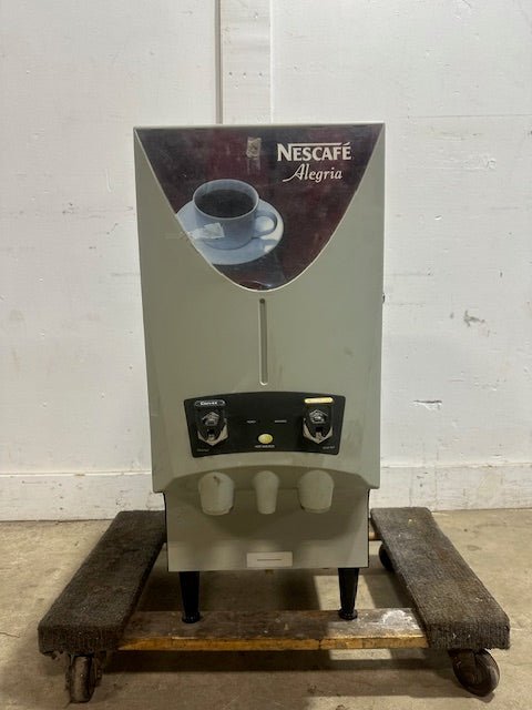 "NESTLE V-CAFE" COMMERCIAL COFFEE/COLD BEVERAGES DISPENSER ON LEGS, 11 ...