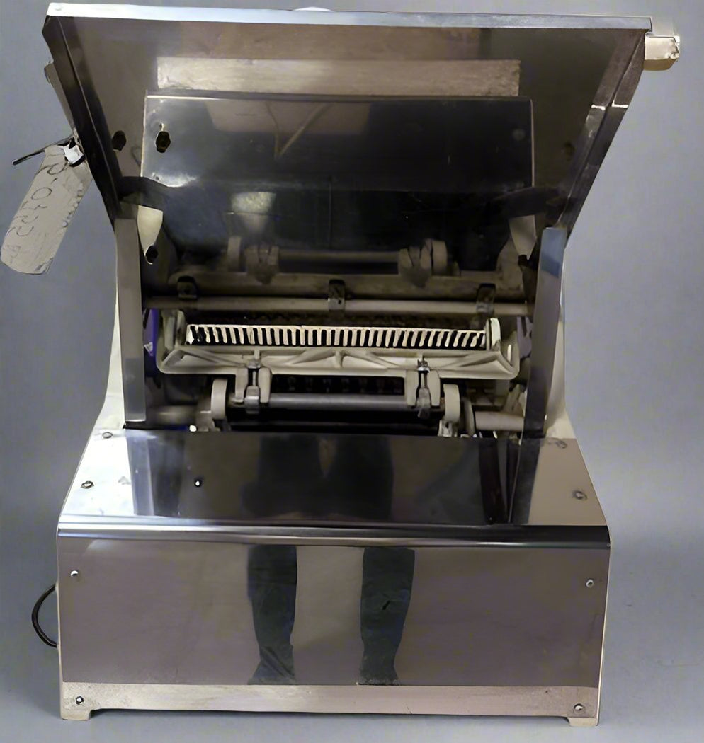 OMCAN FOOD MACHINERY BREAD SLICER W/ STAND 1/2" THICKNESS SLICE-BRUSH ...