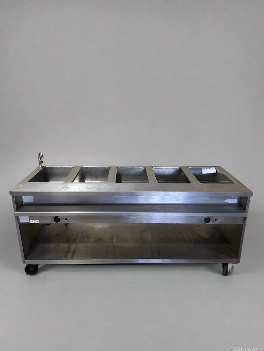 "RANDELL" ELECTRIC HEATED 5 HOT WELLS SERVING KITCHEN LINE STEAM TABLE ...