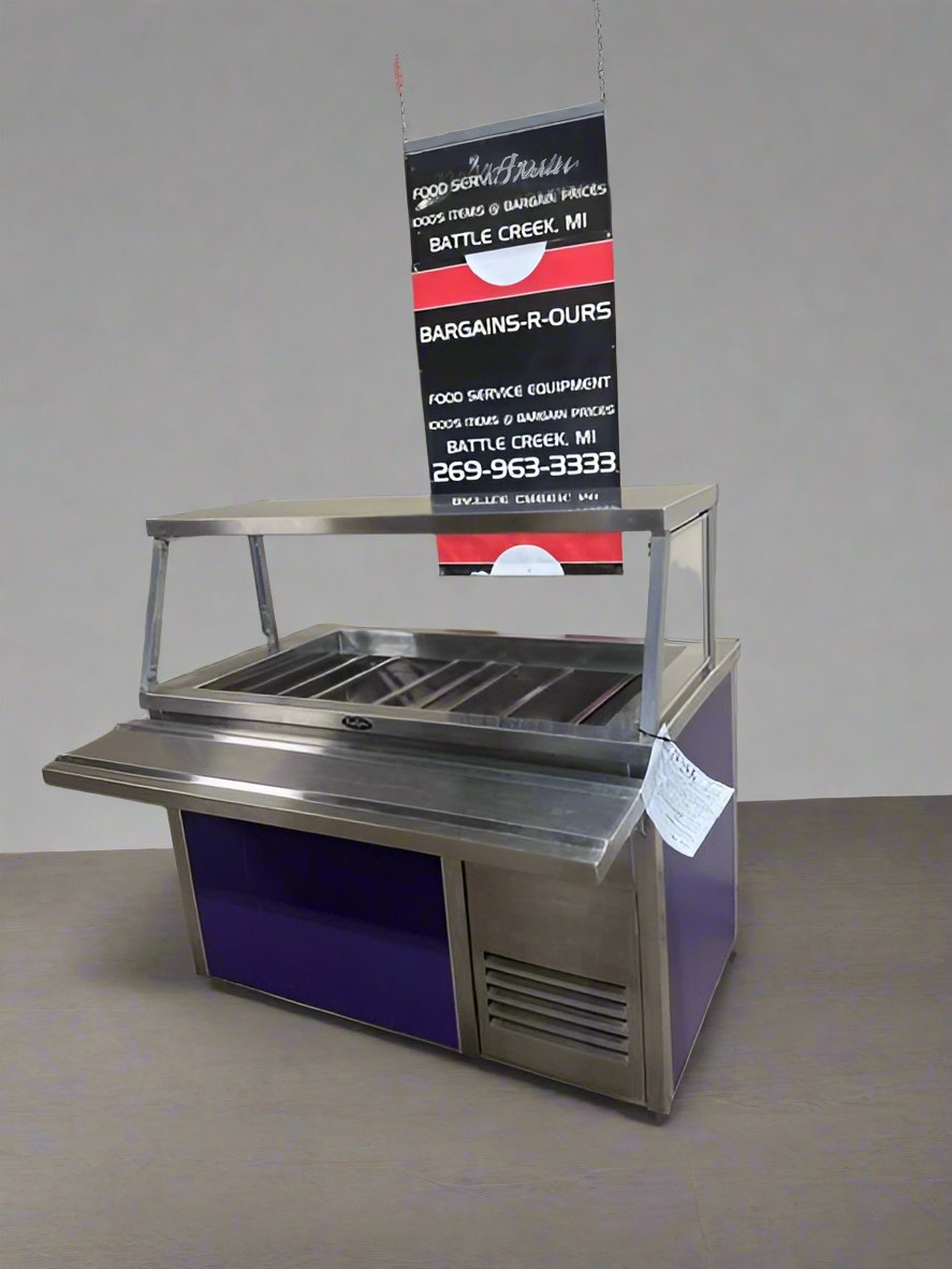 RANDELL REFRIGERATED OPEN SERVE CAFE TABLE WITH SNEEZE GUARD — Second ...