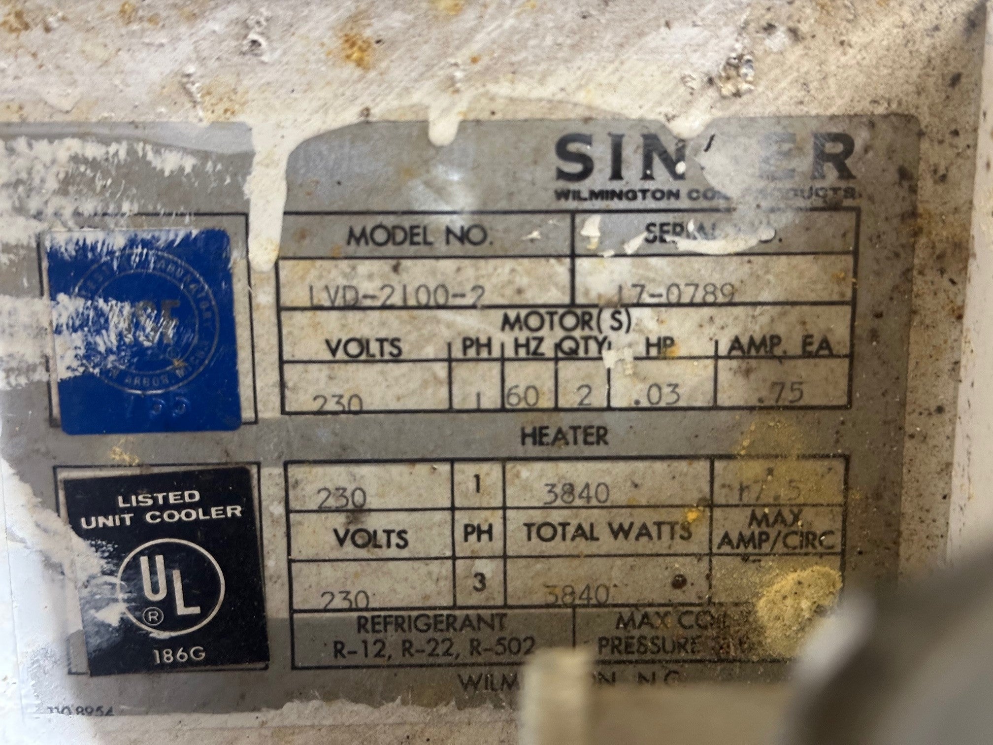 SINGER LOW PROFILE 2 FANS BLOWER CONDENSING EVAPORATOR COIL UNIT ...