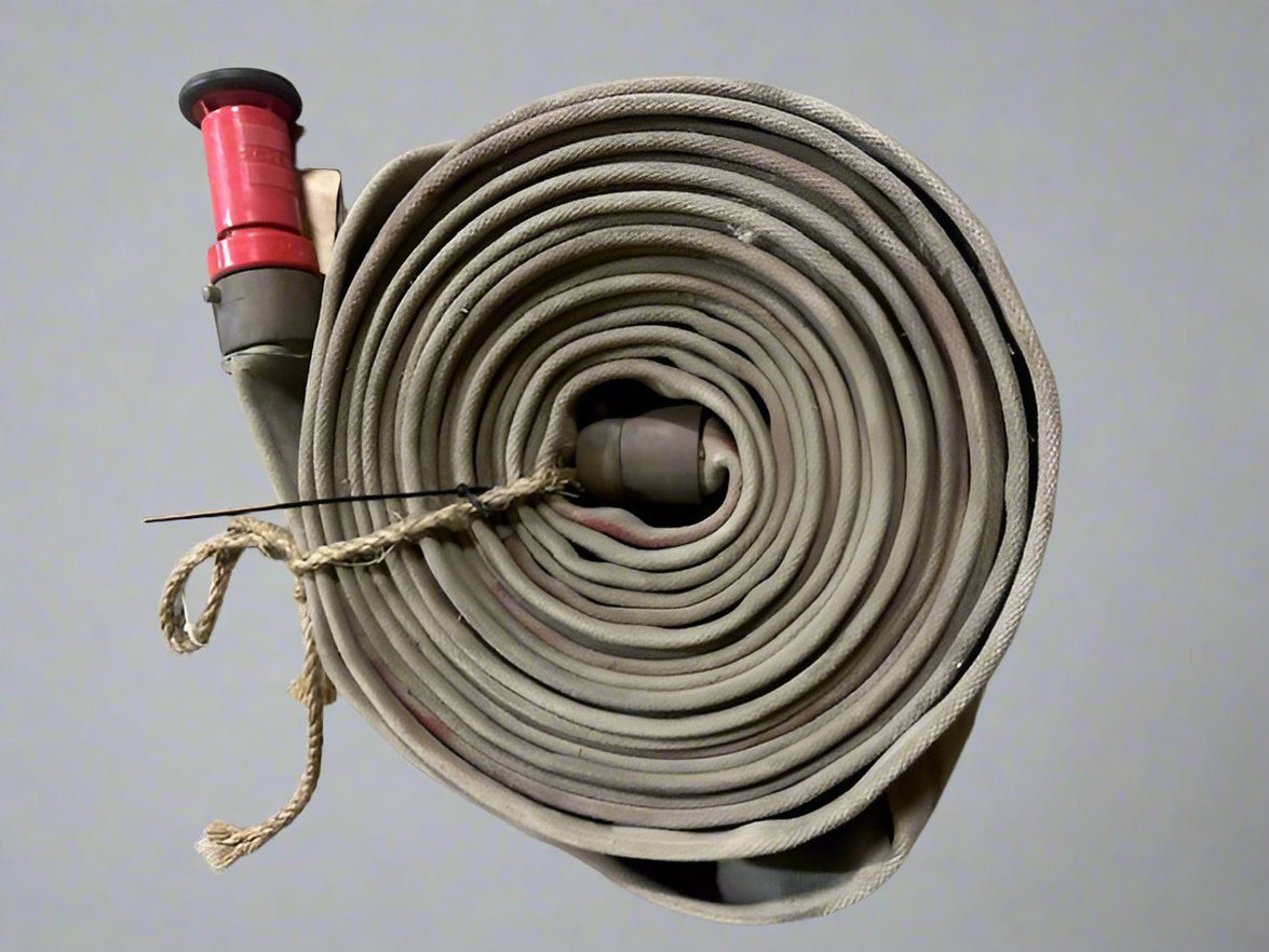 SUPERBLAZEFLEX 50 'L RUBBER LINED FIRE HOSE WITH HOSE NOZZLE AND HEAD ...