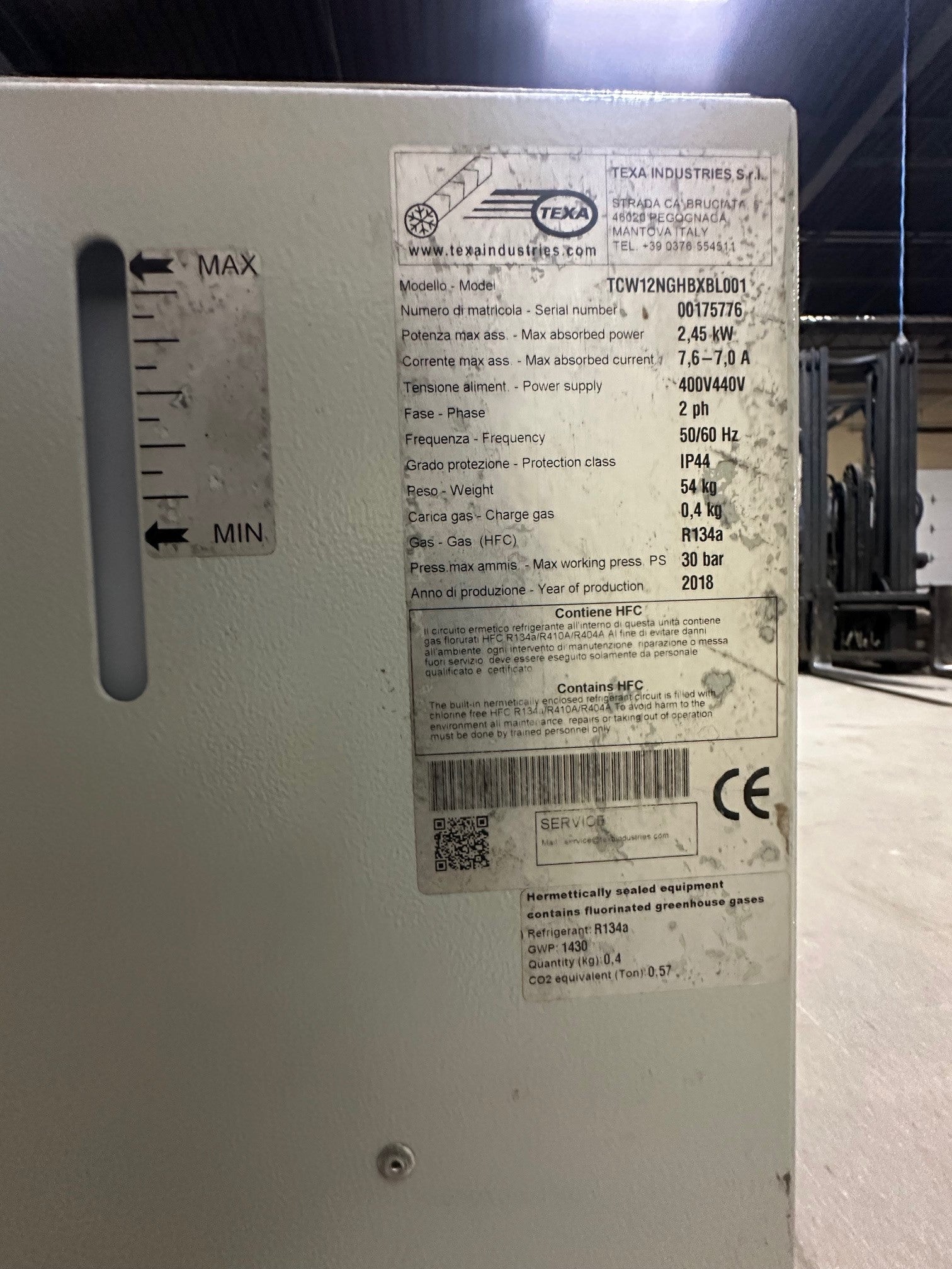 TEXA INDUSTRIAL WATER MINI CHILLER COOLING — Second Life-Equipment